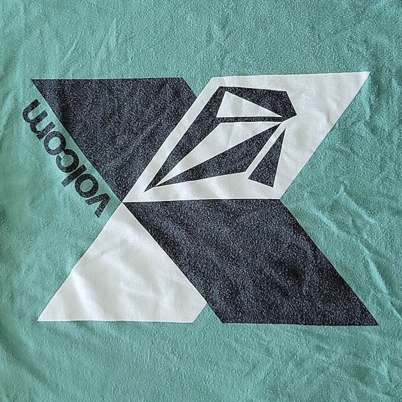 Volcom | Shirts | Volcom Mens Large Greenblack Logo Graphic Tshirt ...